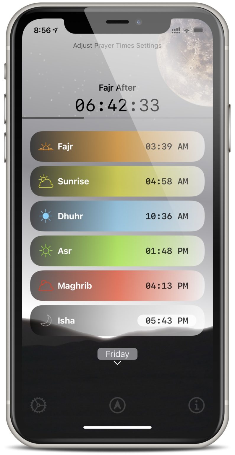 L'application des heures de prière aujourd'hui - iPhone Islam