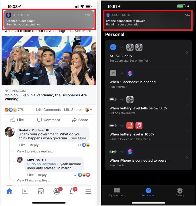 Prevent shortcut notifications from appearing when the shortcut is ...
